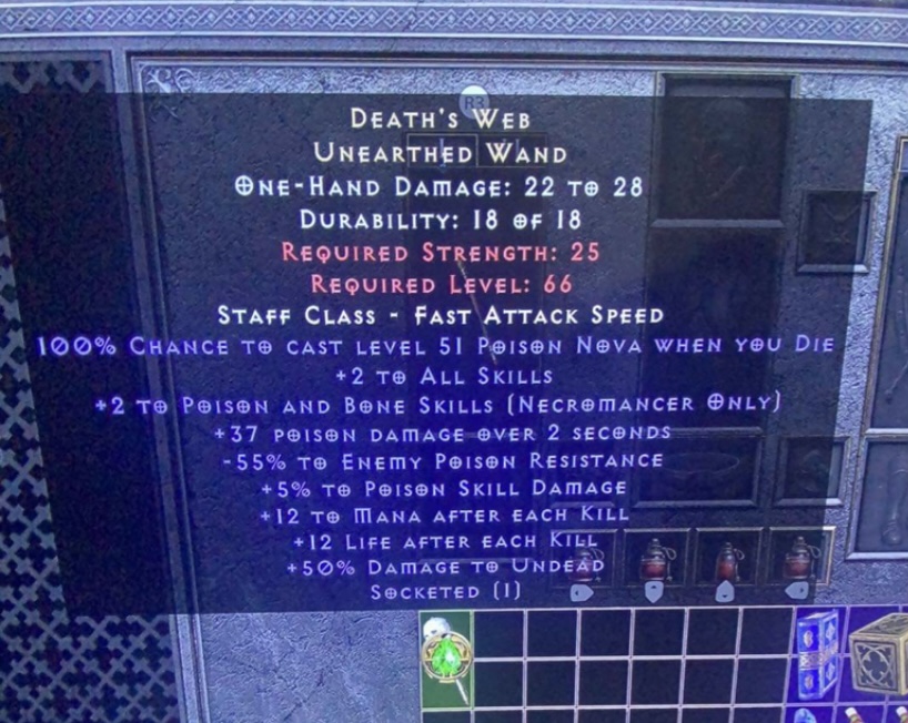 Perfect Deaths Web (2/-55/5/12/12 Green Die) - Topic - d2jsp