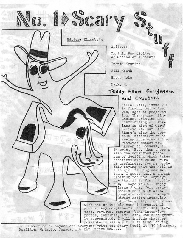 Scary Stuff #1 (1984) [Canadian Zine] • Heavy Metal Rarities Forum