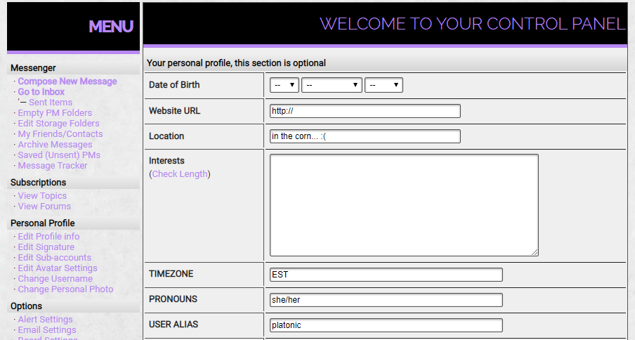 Jcink.com Forums -> remove profile field? [SOLVED]
