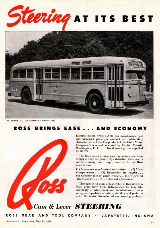 White '49 798 Ross Steering Automotive Industries May '49 — Postimages