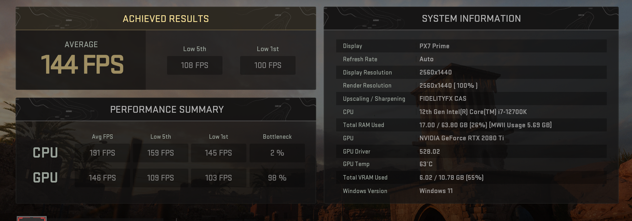 Getting low FPS on MWII, not sure why : r/ModernWarfareII