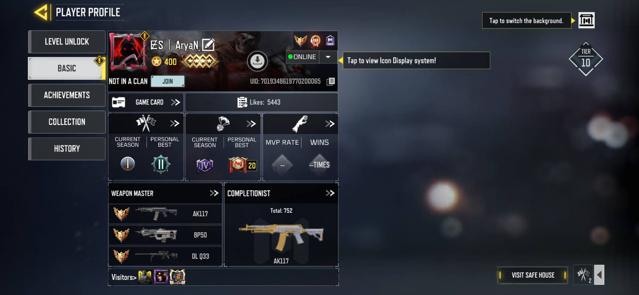 Buy 2 Mythic AK117 & BP50 | 7 Legend Gun | 271 Epic Gun | Start10CP ...