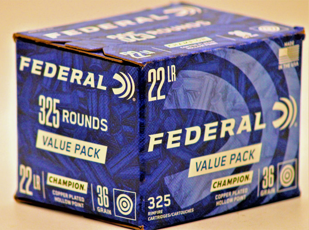Federal 22 Champion 22 Long Rifle 36gr CPHP Rimfire Ammo - 325 Rounds ...
