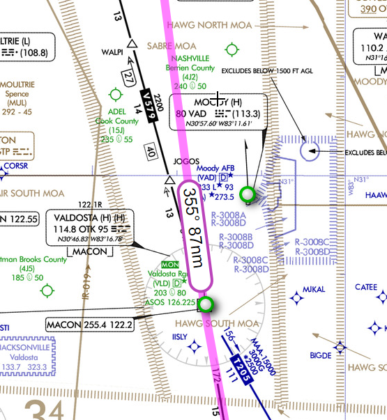 VOR course different than distance course - Little Navmap | Little ...