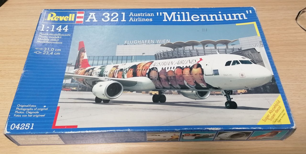 COMPLETE. Special Scheme: 1/144 Revell A-321 Austrian "Millenium ...