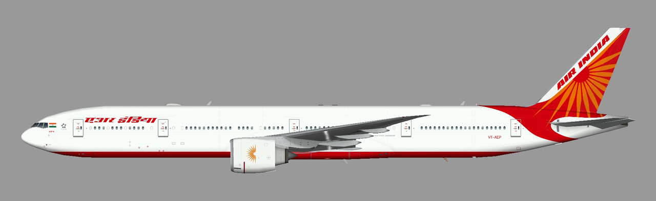 Boeing 777-300ER Air India VT-AEP + VT-AER OC Hybrid – Azure AI