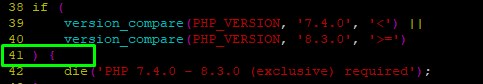 PHP Parser PHP version must be between 7.4.0 and 8.3.0 (exclusive). / Spanish support / Forum ...