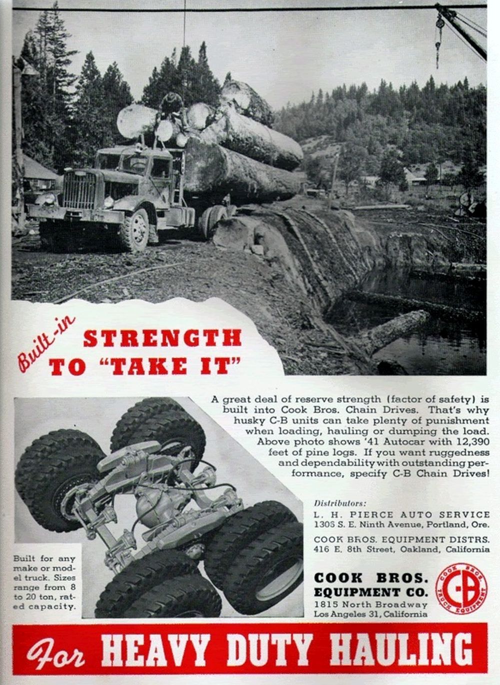 Cook Bros '46 Chain Drives for Heavy Hauling Logger's Handbook '46 ...