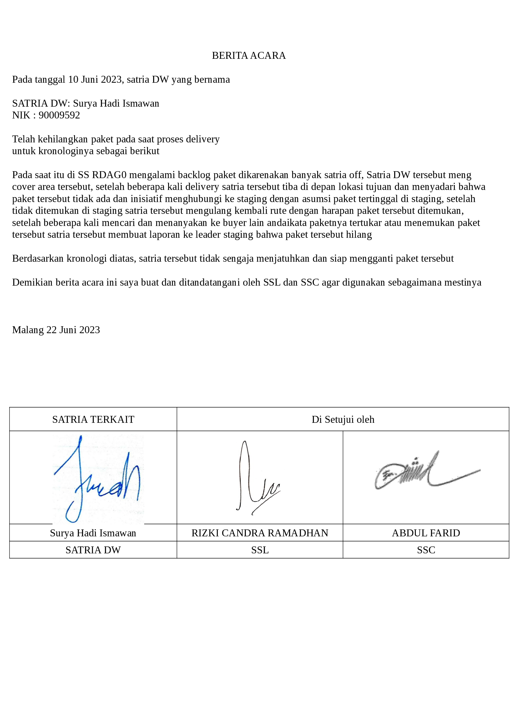 Berita Acara SS RDAG0 — Postimages