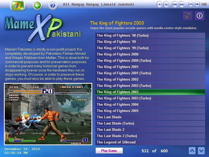 Mame X Pakistani with 600 Games