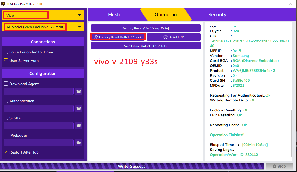 TFM Tool Pro Successfully Repaired / Unlocked /Flash Report Post Here ...