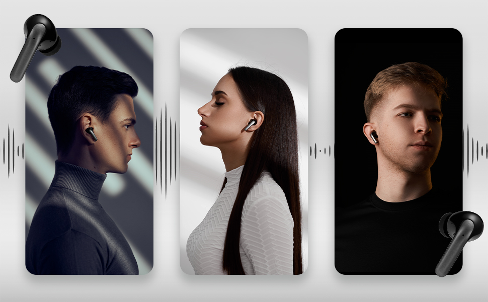 Casti wireless bluetooth ROTTER® cu anularea zgomotului imbunatatita ...