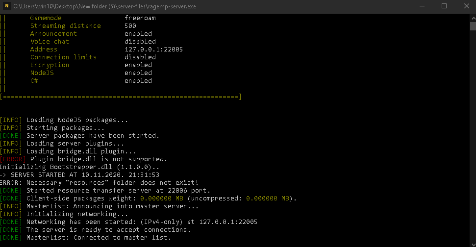 Plugin bridge.dll is not supported - Server - RAGE Multiplayer Community