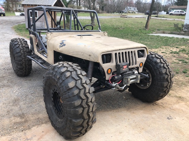 Fat Boy Fab's Big Block 4 Linked YJ on 43s | Pirate 4x4