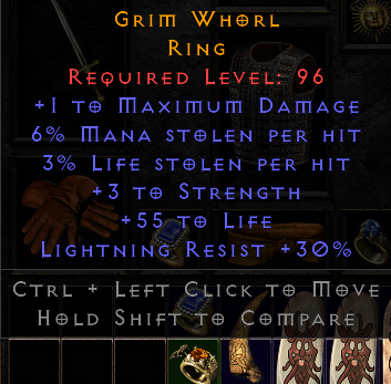 Solid 4 Point Dual Leech (dl) Melee Ring Big Life - Topic - d2jsp