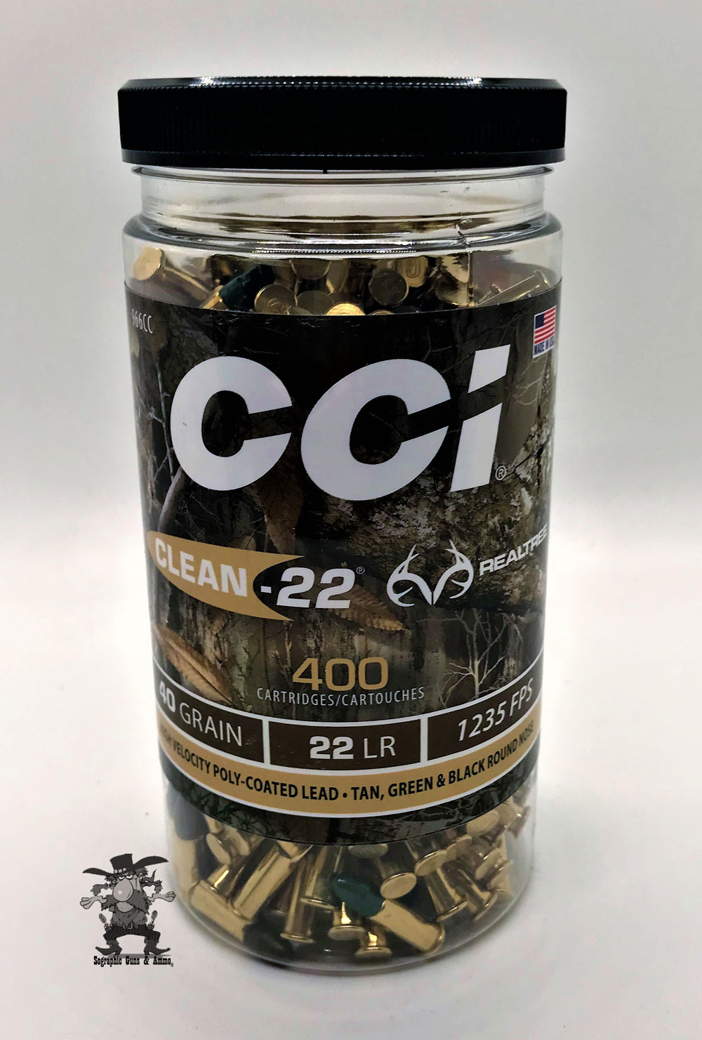 CCI Clean-22 LR High Velocity Realtree Edition 22 Long Rifle Ammo 40 Gr ...