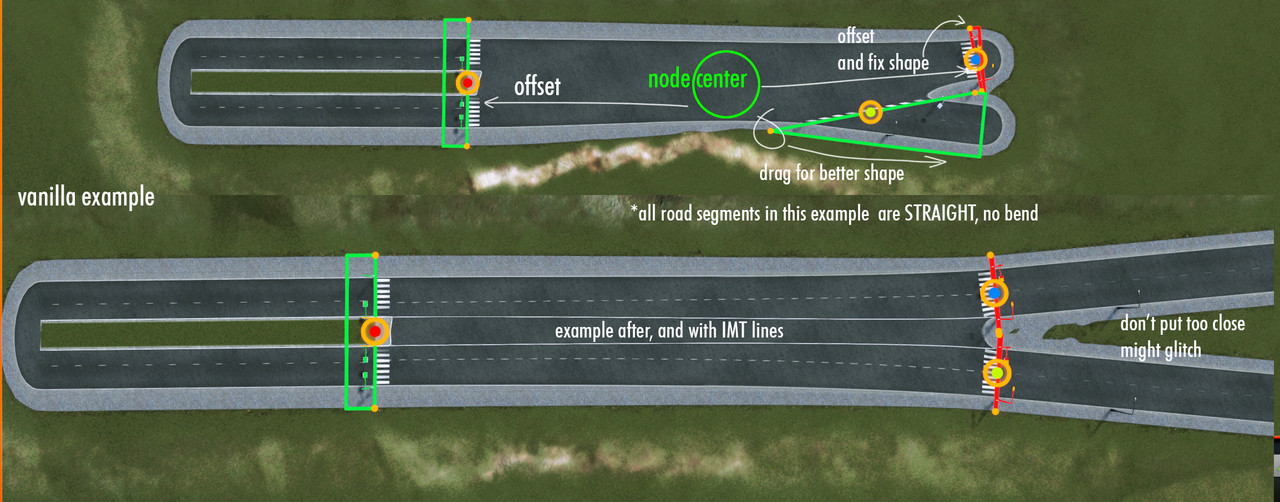 How do people get proper split lane off-ramps and roads with node ...