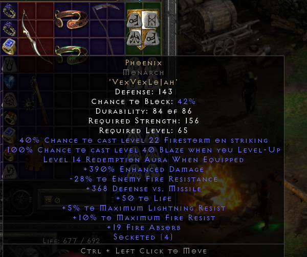 Up Up High Roll -- Phoenix Monarch - Topic - d2jsp