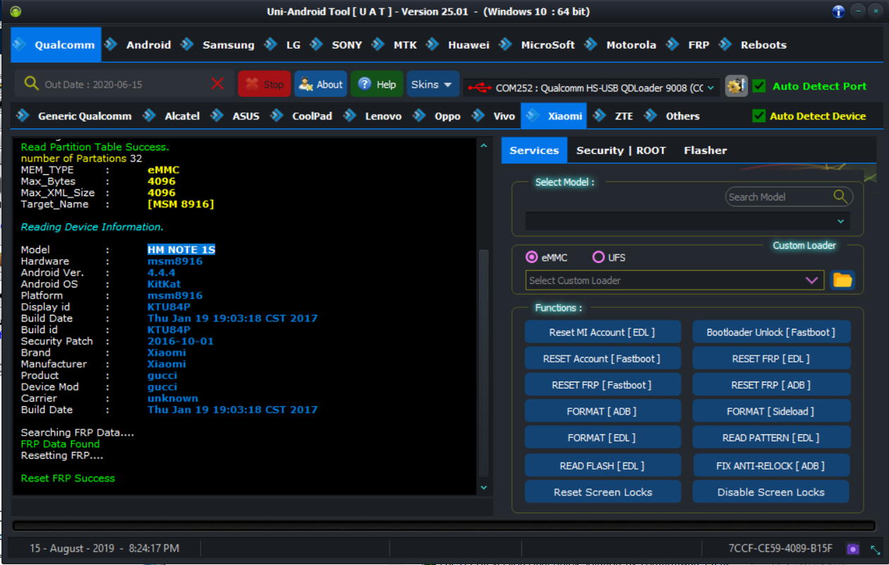 Xiaomi HM NOTE 1S Frp Reset Done BY Uni-Android Tool - GSM-Forum