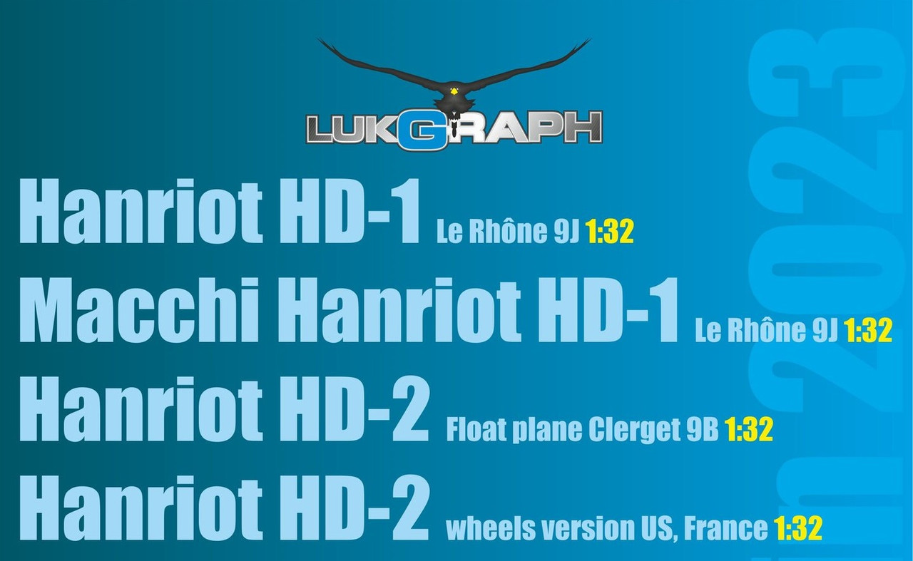 1/32 - Hanriot-Dupont/Macchi HD-1 & HD-2 resin kits by LukGraph ...