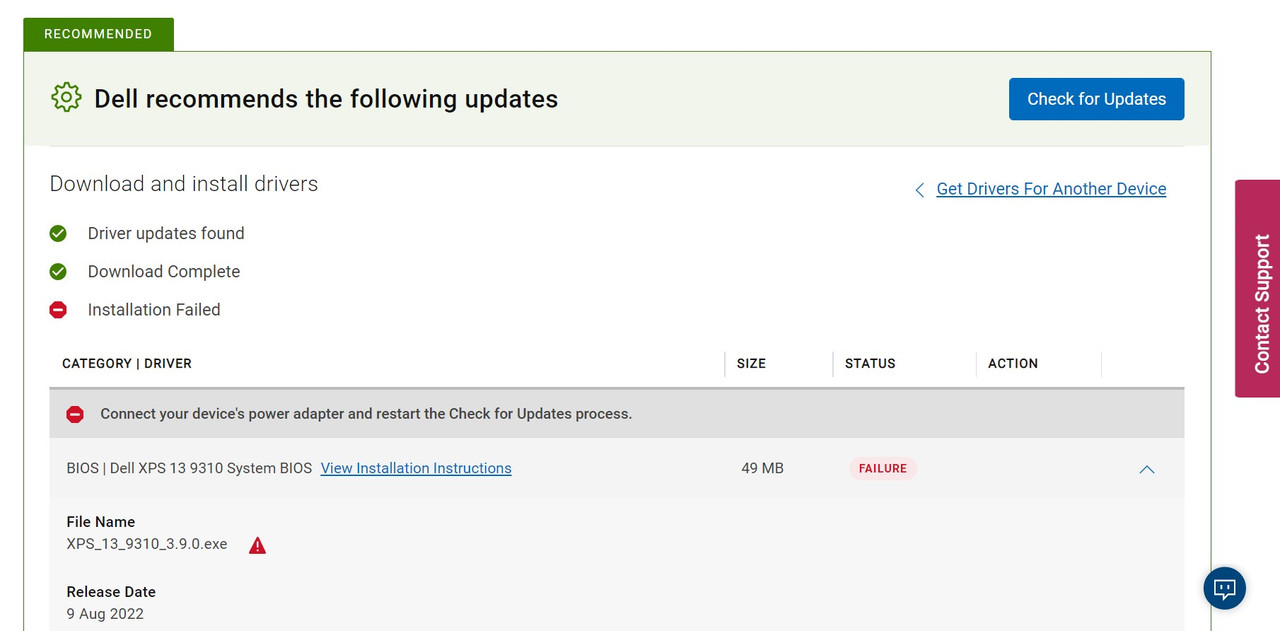 Dell XPS 13 (1310) BIOS/Firmware Update Failure (2.2.0 to 3.9.0) : r ...