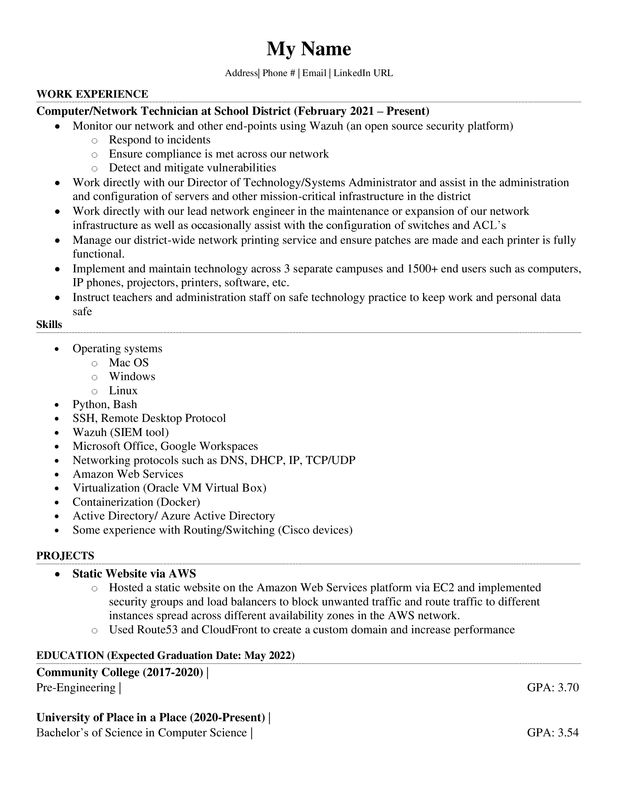 Anonymous Resume — Postimages