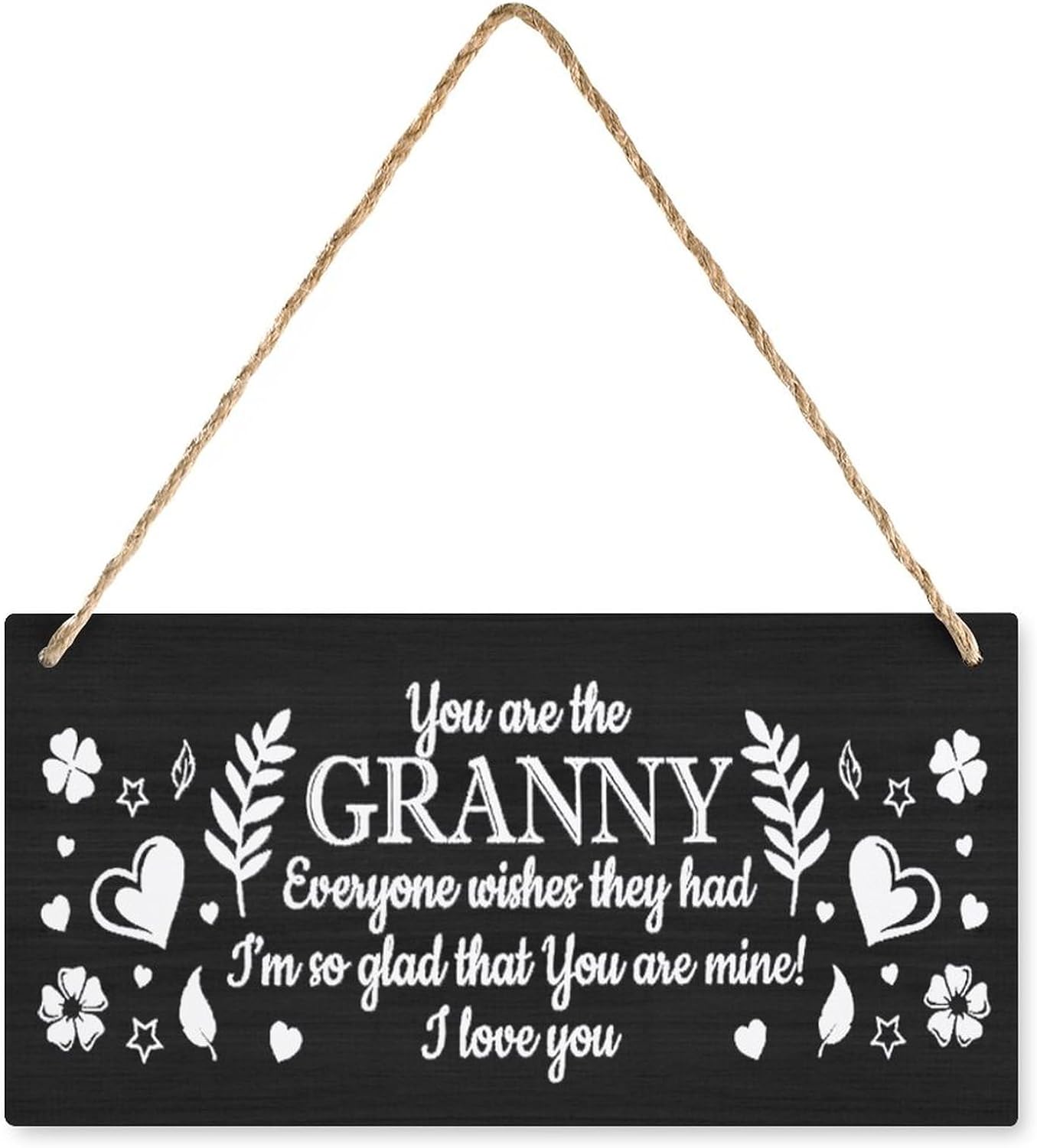 Granny Everyone Wishes Wooden Hanging Sign Plaque Rustic Wall Art Decor ...
