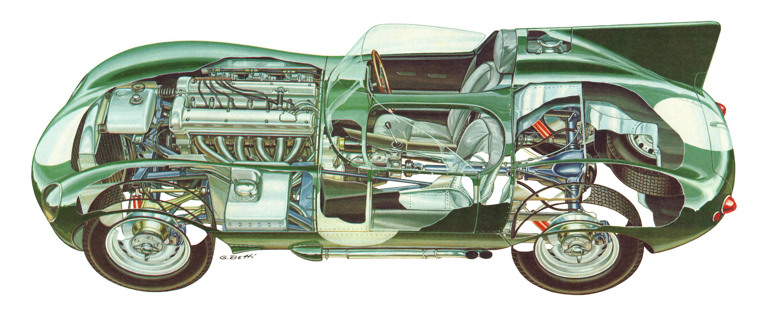 Jaguar D Type by Giulio Betti — Postimages
