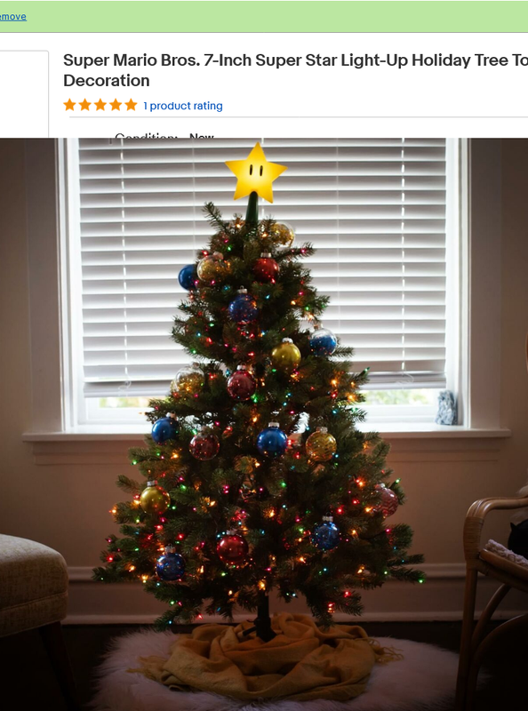 Screenshot 2021 12 18 at 23 16 05 Super Mario Bros 7 Inch Super Star Light Up Holiday Tree ...