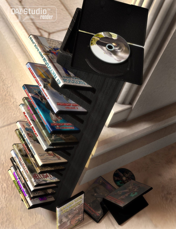 DVDs And Stand 2025 - Free Daz 3D Models