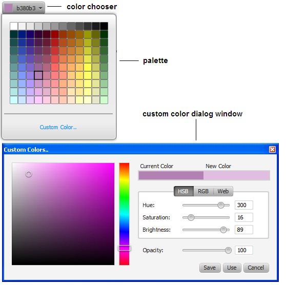 Java Javafx Color Palette Without The Color Dialog Button Stack Overflow