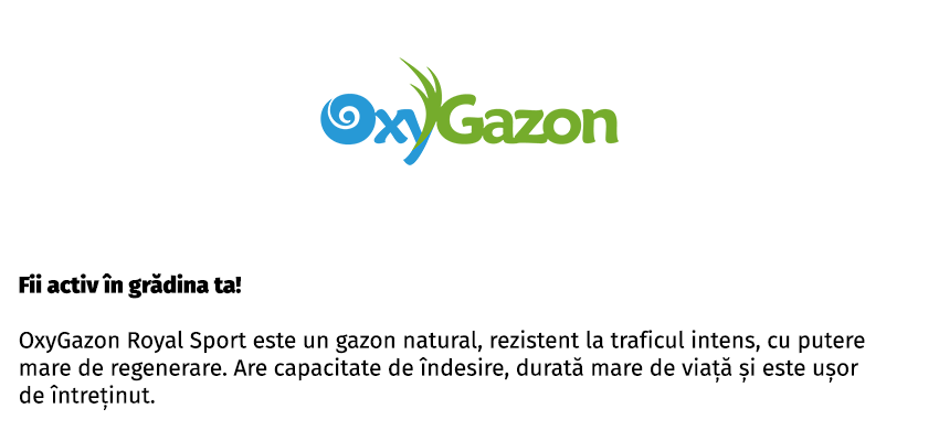 Gazon natural rulat OxyGazon tip Royal Sport, 1 palet x 40 mp - eMAG.ro