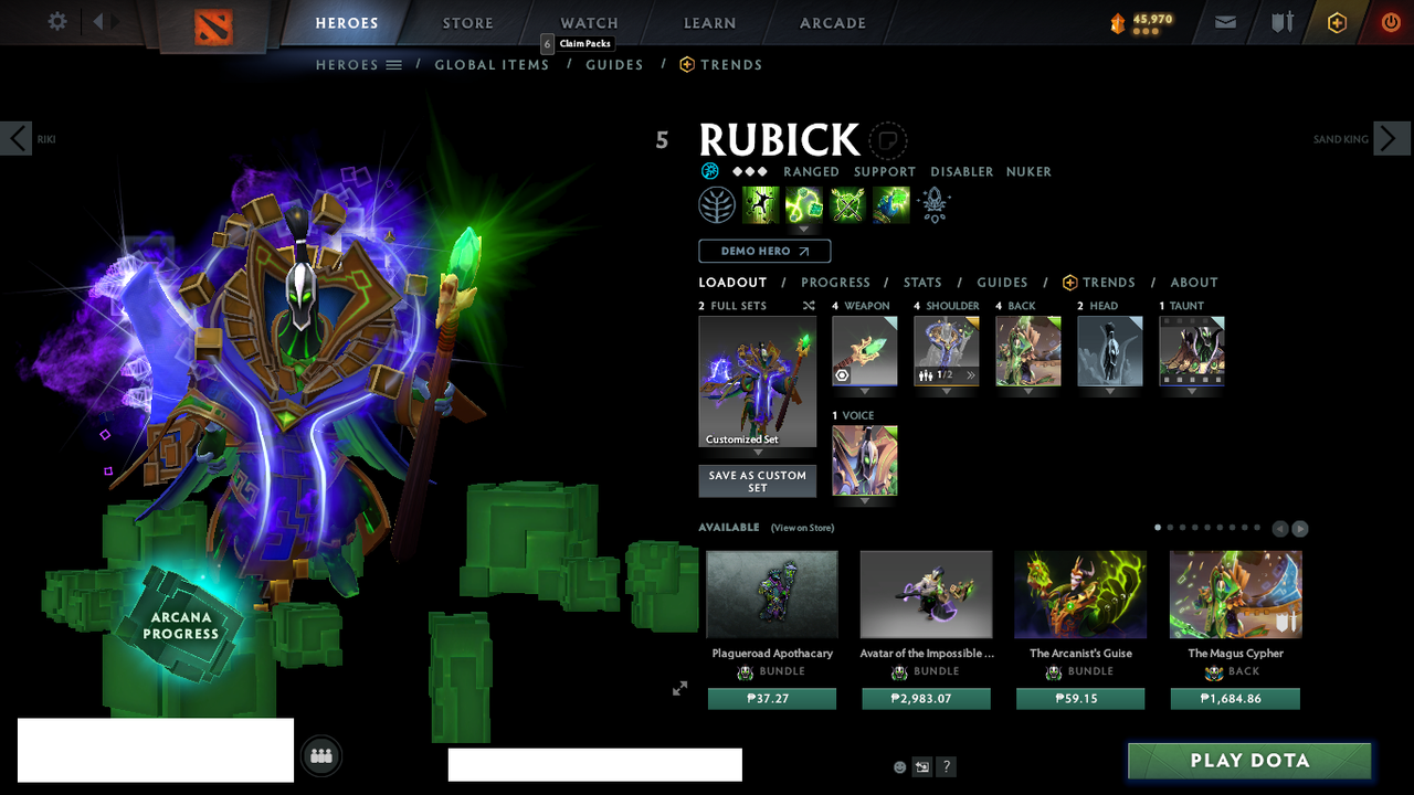 no background on hero loadout error : r/DotA2