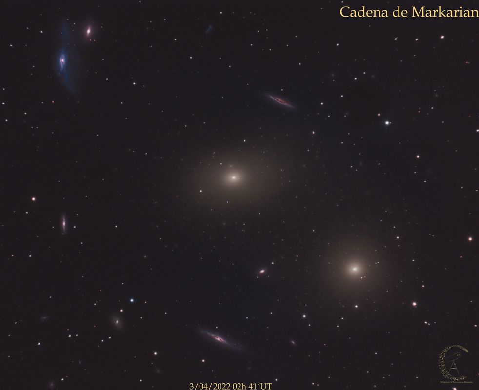 Cadena de Markarian zona central | astrónomo.org