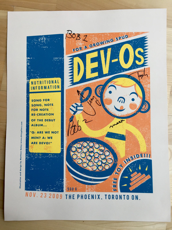Devo poster, only 235 made, signed by all five band members. What is ...