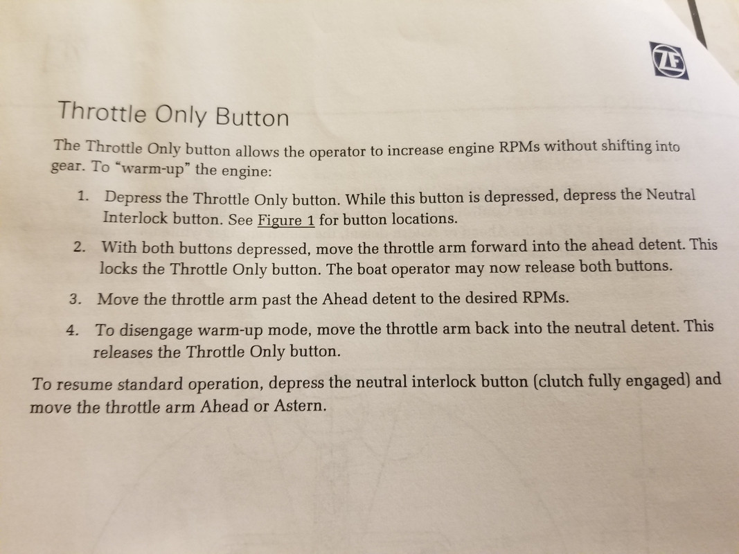 Throttle Only Button Stuck on ZF SkiCommand - Maintenance, Tech Info ...