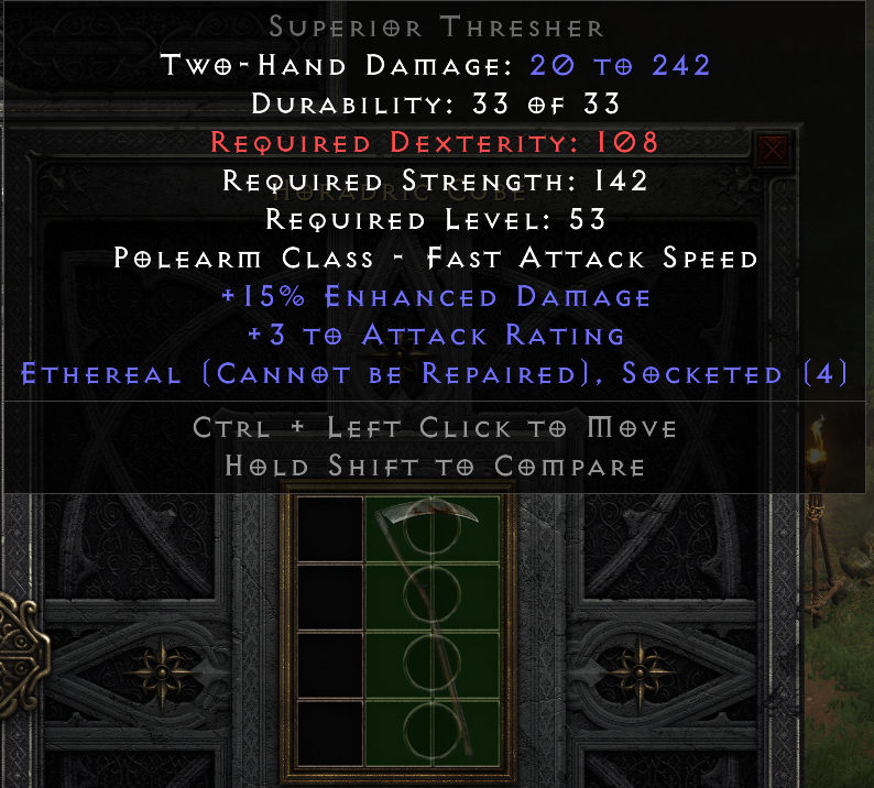 Ft 100.00% Perfect Eth 15ed/3ar 4os Thresher - Topic - d2jsp