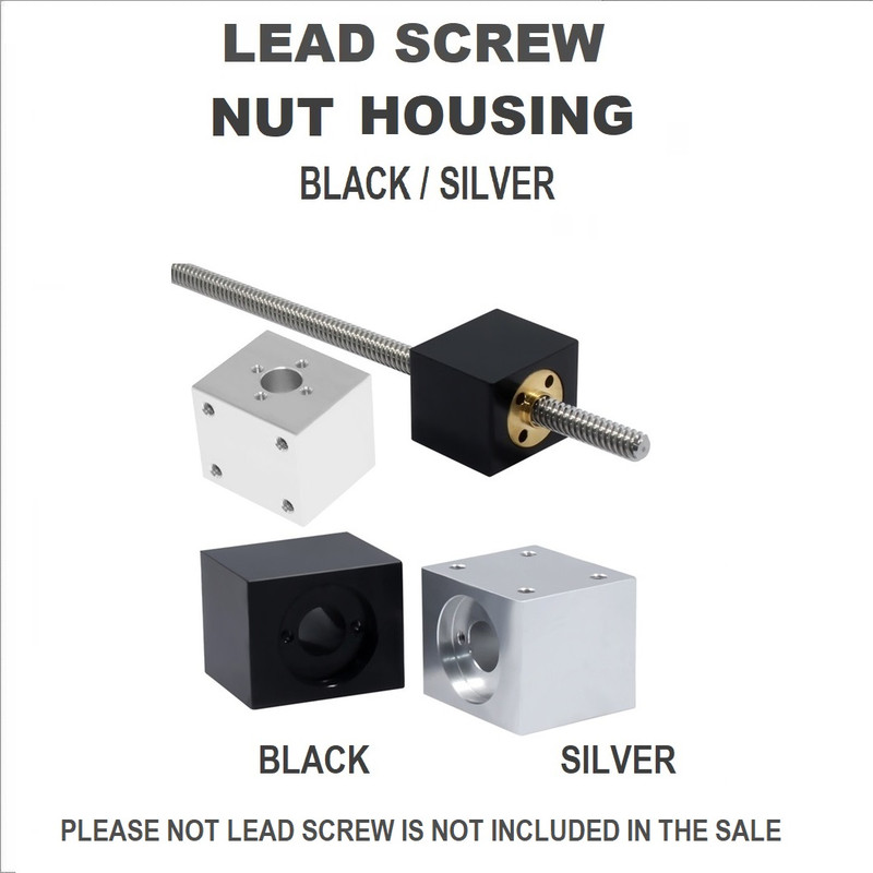 8mm Lead screw Flange Brass nut Mounting Housing Bracket Silver or ...