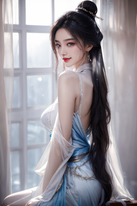 00000 271199530 lora luxueqi 0 9 ,hanfu,kind smile,face lighting,small breasts,bright backlight ...