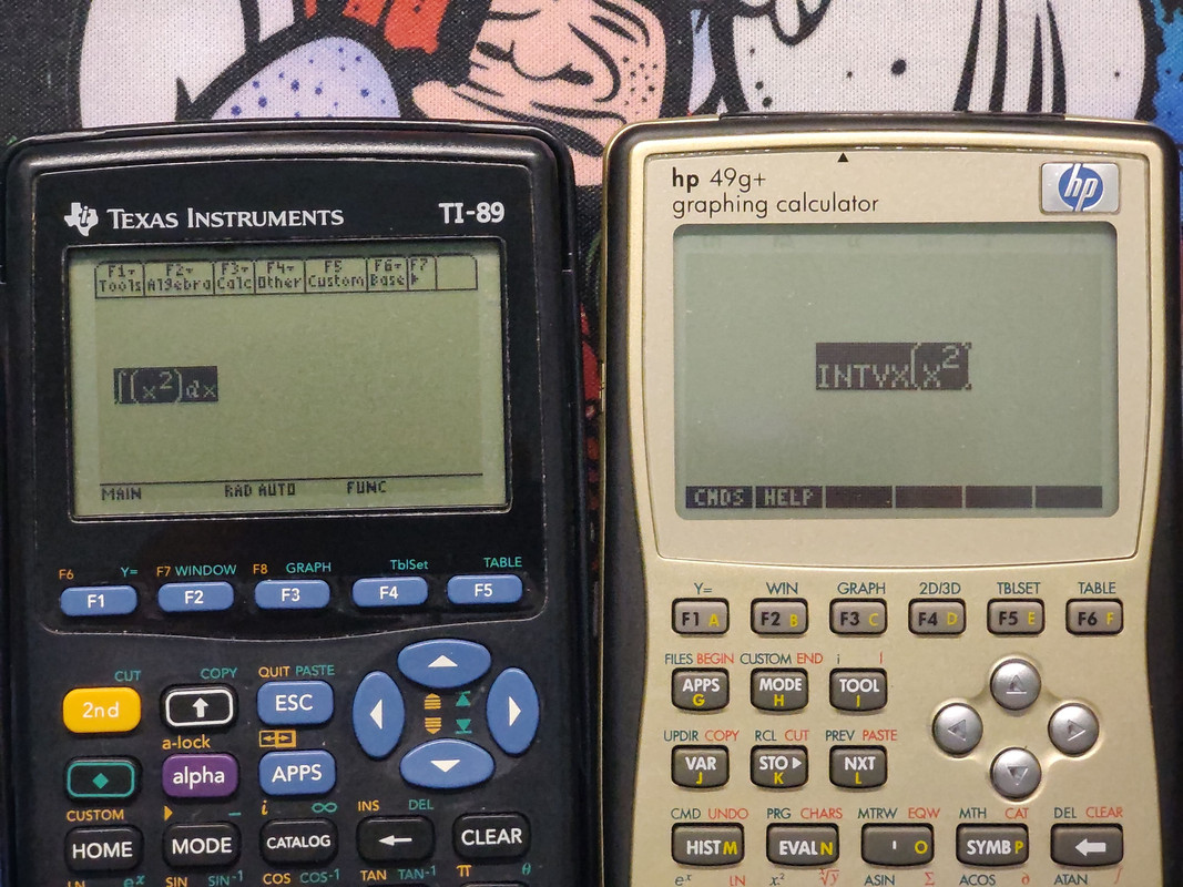 HP-49G+ indefinite integration