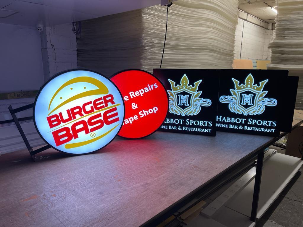 Round Outdoor Led Light Box Sign | Shelly Lighting