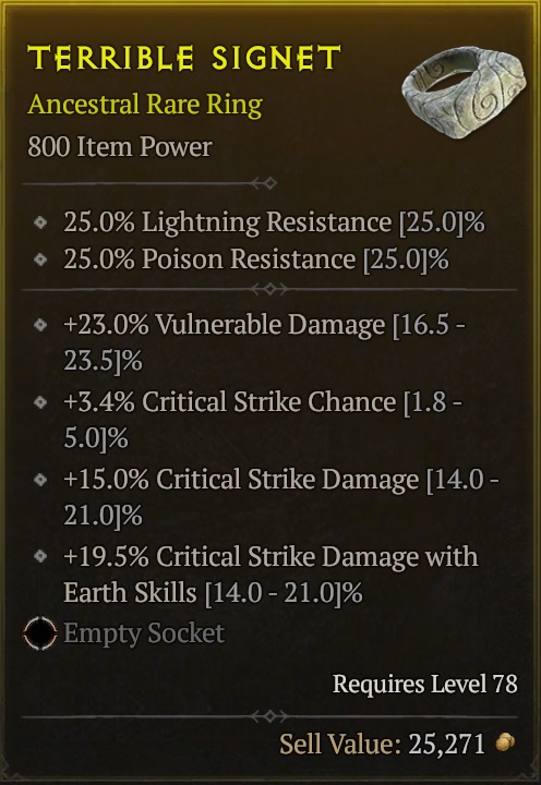 Gg Ring 3/4 Vuln, Crit, Crit Dmg - Topic - d2jsp