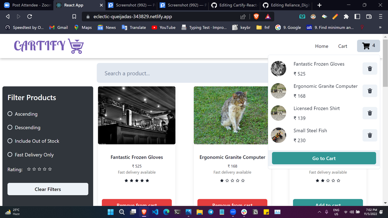 GitHub - harshu878/Cartify-React-Ecommerce-Site: Cartify is a full-fledged e-commerce website it ...
