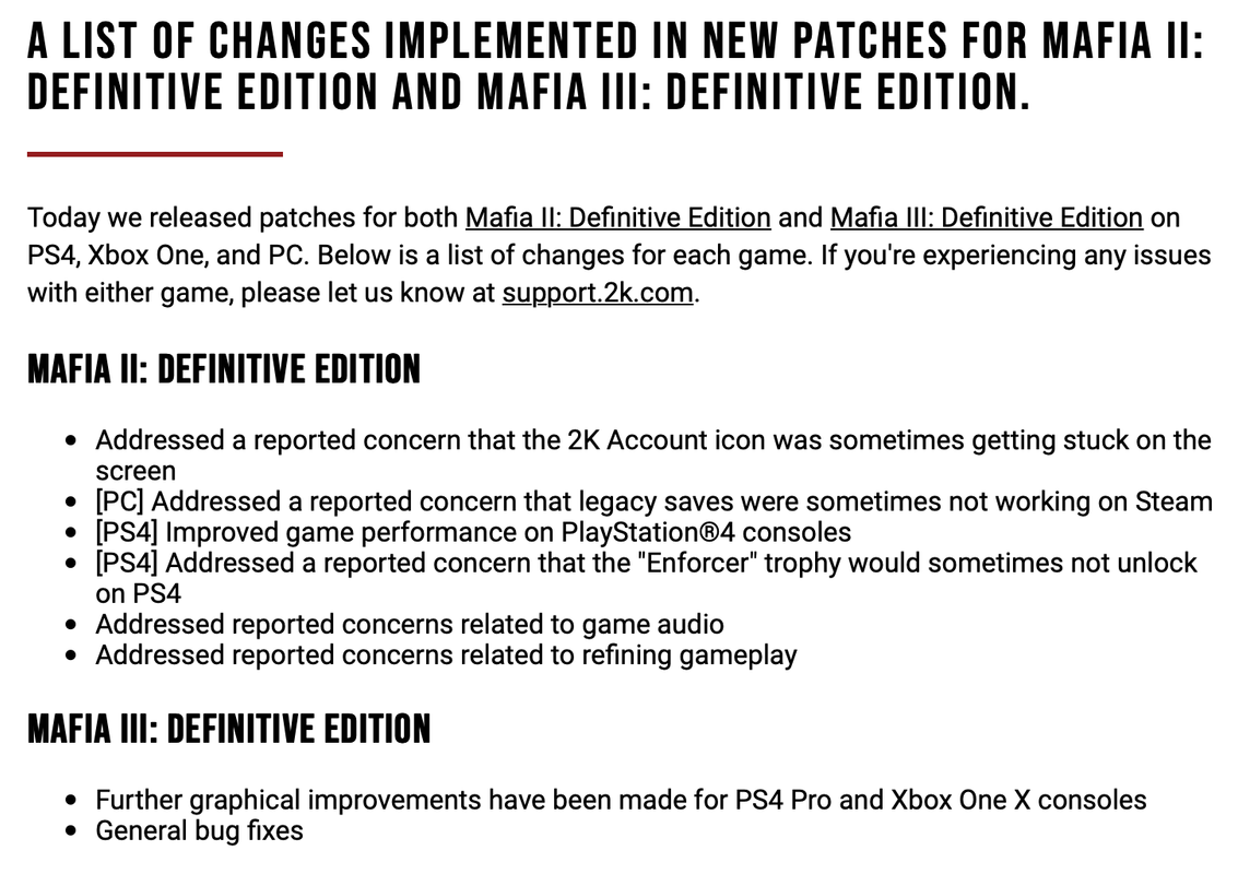 MAFIA II: DEFINITIVE EDITION And MAFIA III: DEFINITIVE EDITION To Get ...