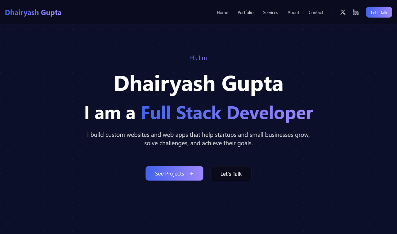Dhairyash Gupta | Full-Stack Developer
