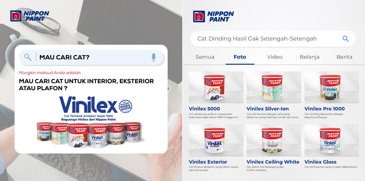 Jual Cat Tembok Interior NIPPON PAINT VINILEX warna Putih / White 300 ...