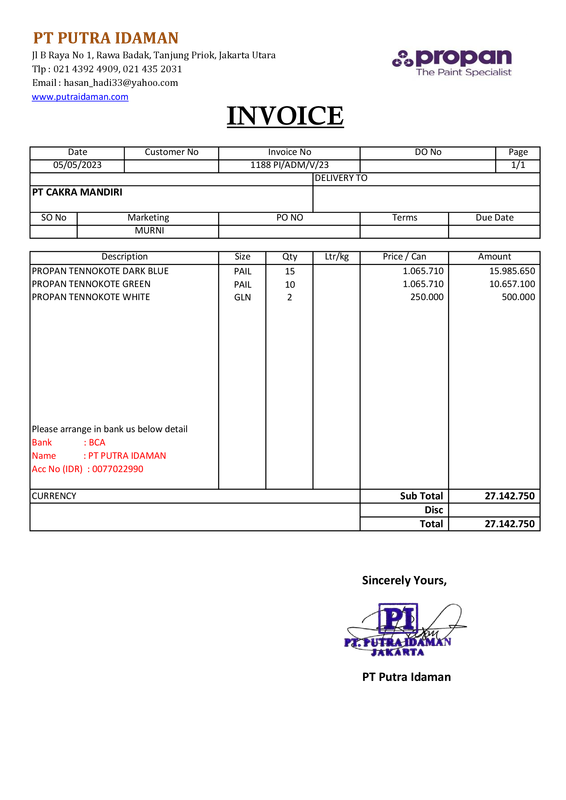 Invoice PT CAKRA MANDIRI 5 5 23 (2) — Postimages