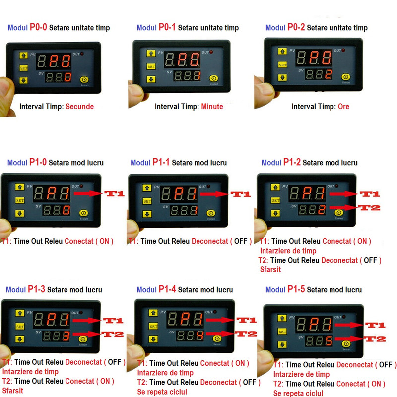 RELEU DE TIMP programabil modul temporizare kit TEMPORIZATOR timer ...