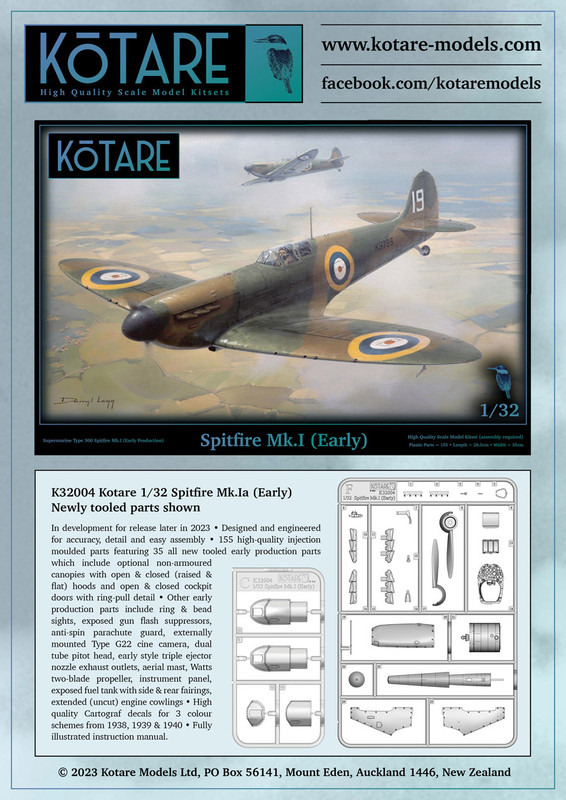 1/32 Spitfire Mk.Ia (mid), and (early) from Kotare - Page 16 - The ...