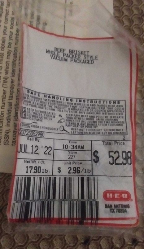 Brisket Label 4th of July 2022 — Postimages